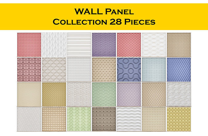 WALL Panel Collection 28 Pieces 3d model 3D model | CGTrader