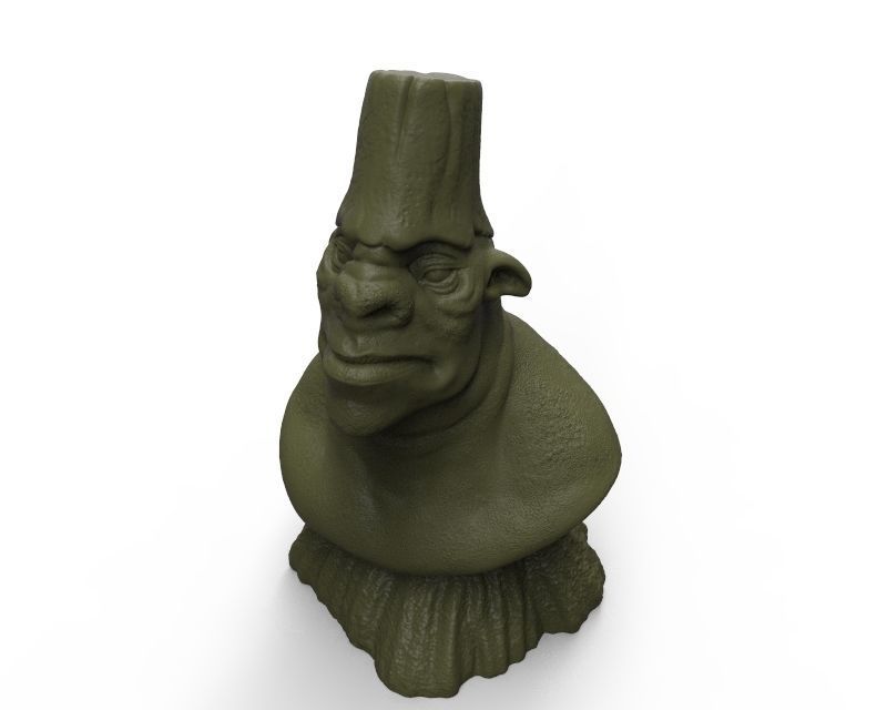 Fat greedy creature character bust 3D model | CGTrader