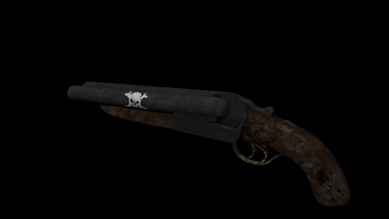 Sawn-off shotgun 3D model | CGTrader
