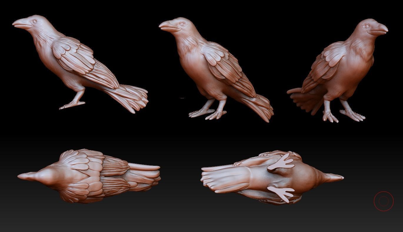 Raven miniature 3D model 3D printable | CGTrader