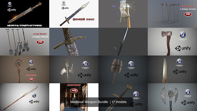 Medieval Weapon Pack 3D Model Collection | CGTrader