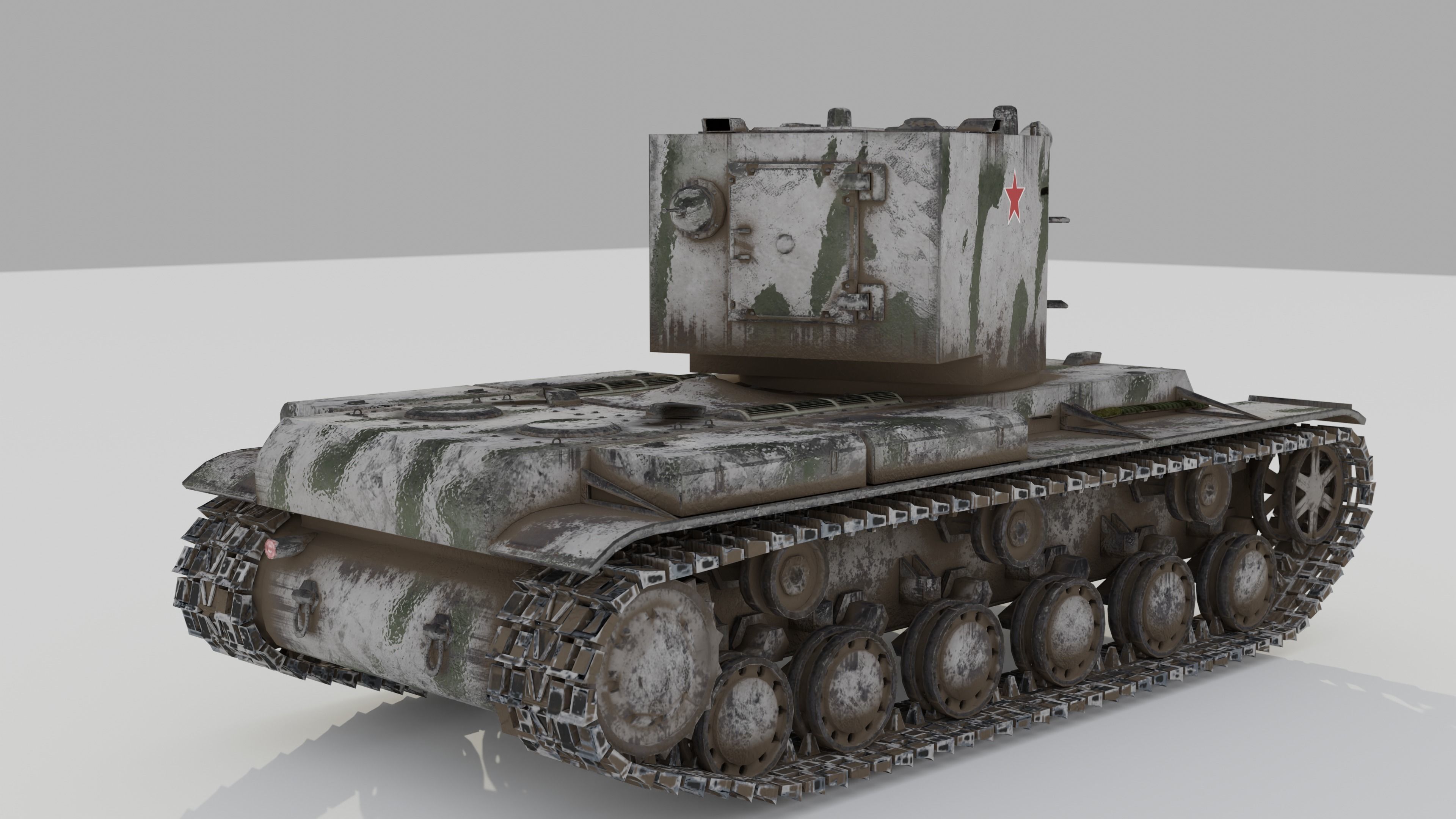 3D model KV 2 WW2 Soviet Heavy Tank VR / AR / low-poly | CGTrader