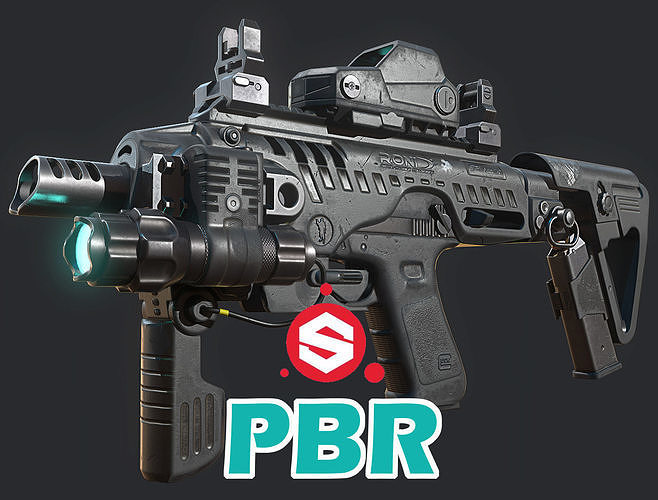 3D model Roni Carbine PBR VR / AR / low-poly | CGTrader