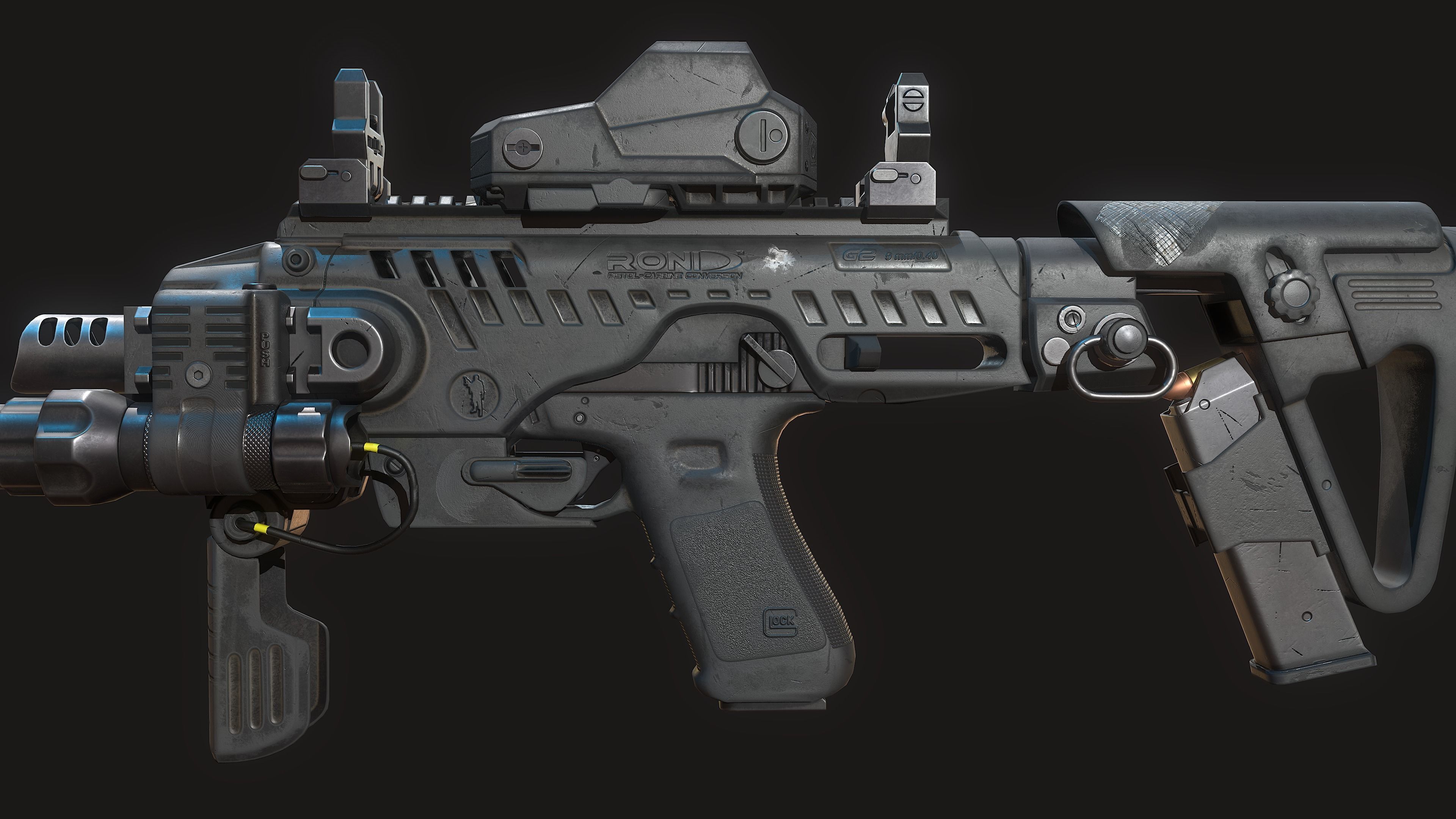 3D model Roni Carbine PBR VR / AR / low-poly | CGTrader