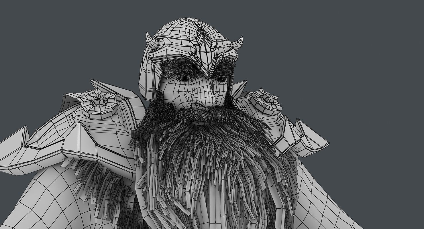 3D model Dwarf with axe and shield VR / AR / low-poly | CGTrader