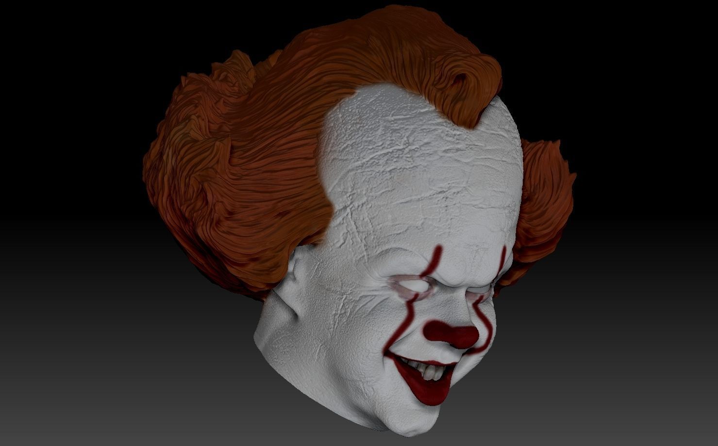 Pennywise From IT movie 3D print model head bust 3D model 3D printable ...