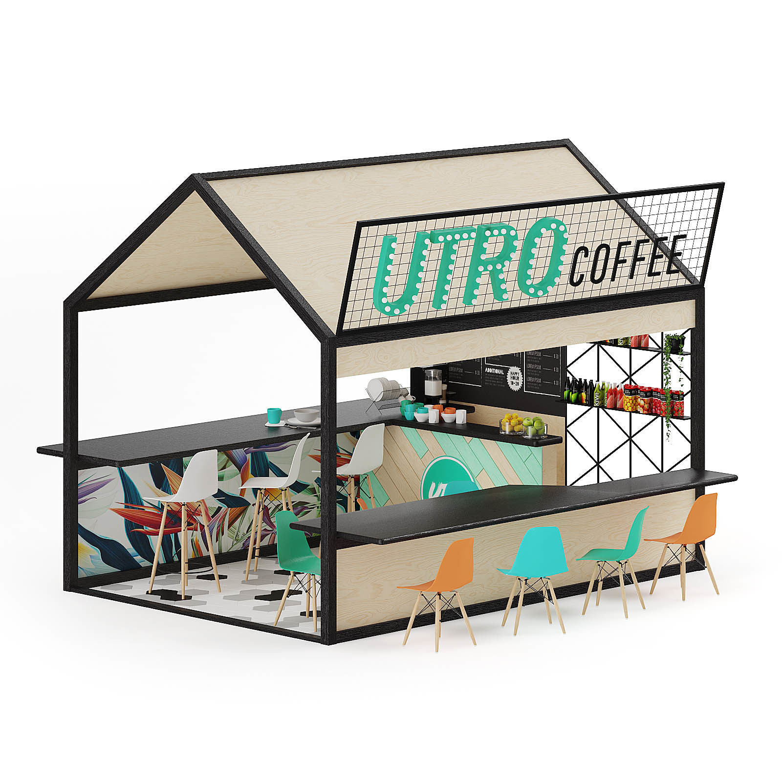 Coffee Kiosk 3D Model 3D model | CGTrader