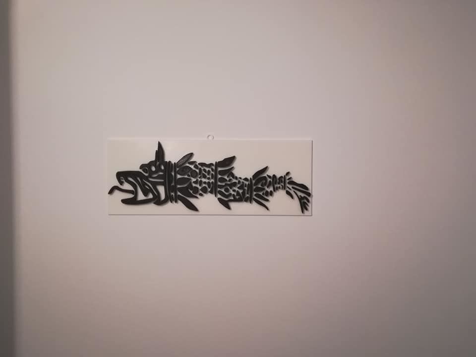 Dacic Wolf wall decoration 3D model 3D printable | CGTrader