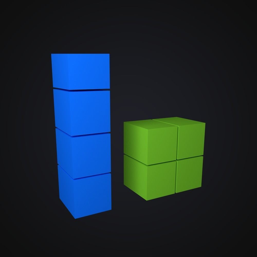 3d Model Tetris Assets Vr Ar Low Poly Cgtrader
