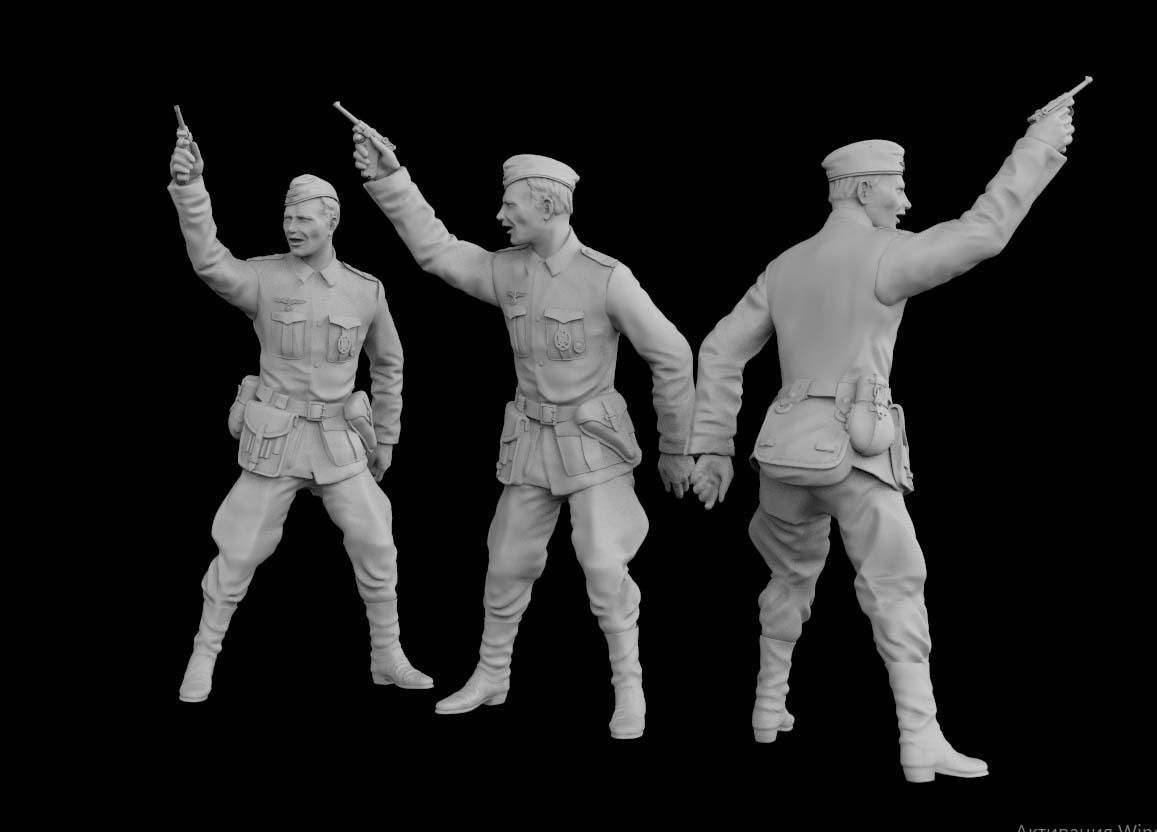 German officer 3D model 3D printable | CGTrader