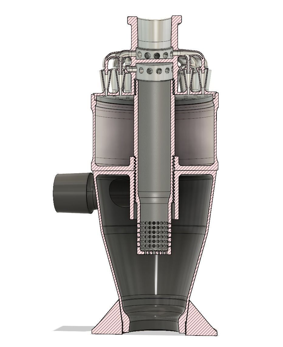 Multi Cyclone Dust Collector-Compact size added-48 chamber 3D model ...