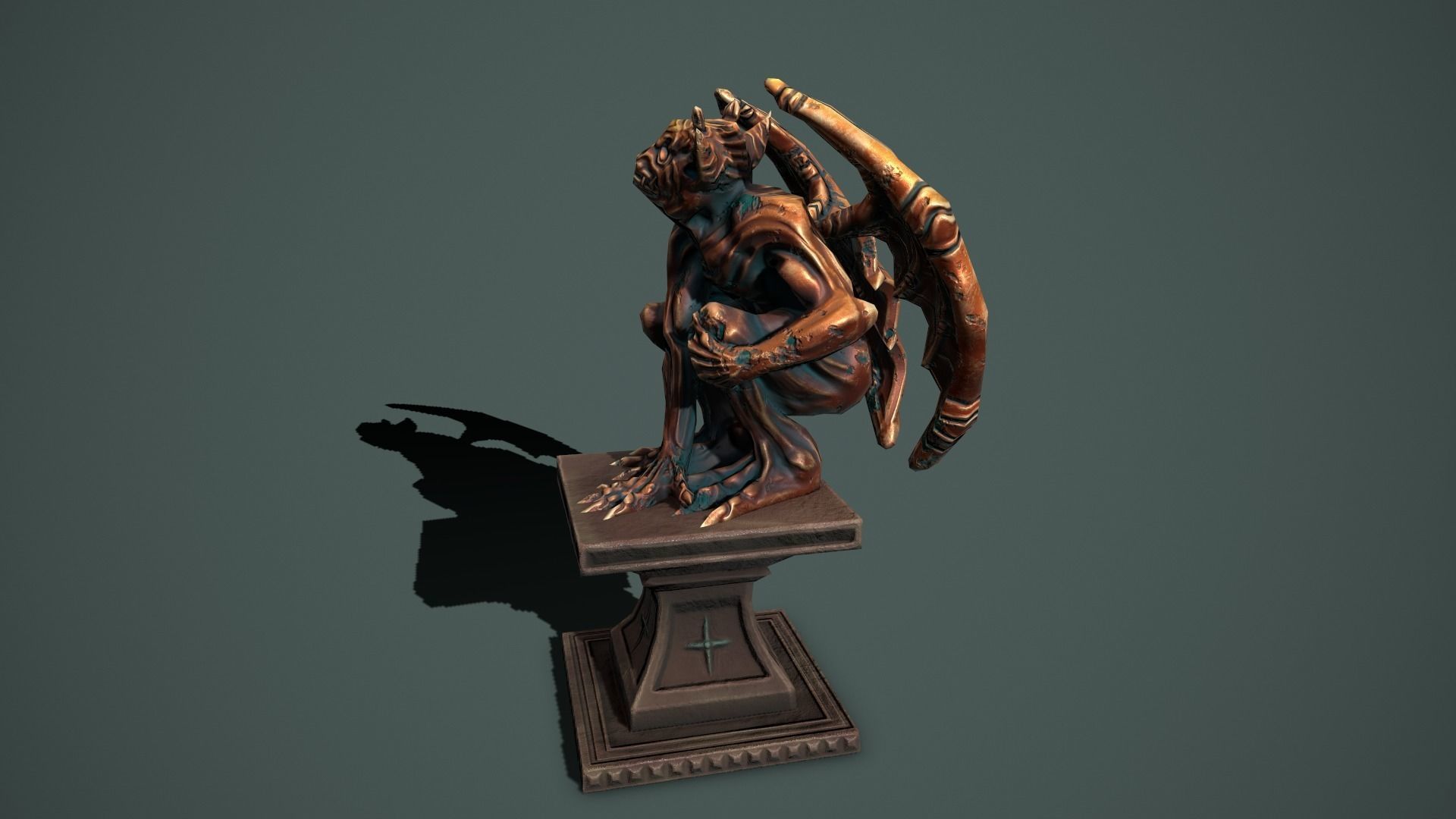 3D model Statue gargoyle VR / AR / low-poly | CGTrader