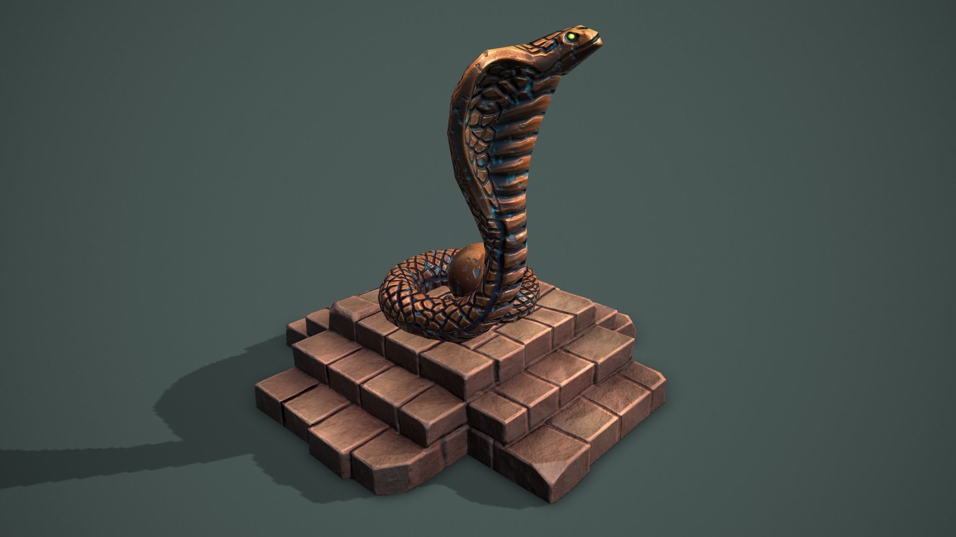 3D model Statue snake VR / AR / low-poly | CGTrader