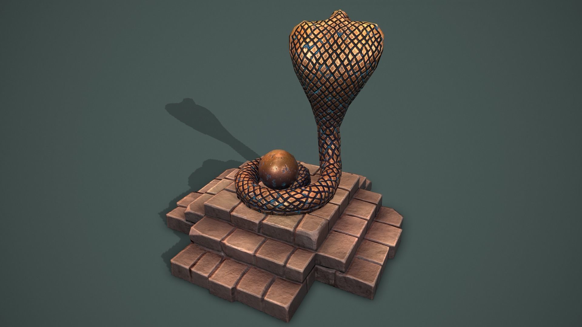 3D model Statue snake VR / AR / low-poly | CGTrader