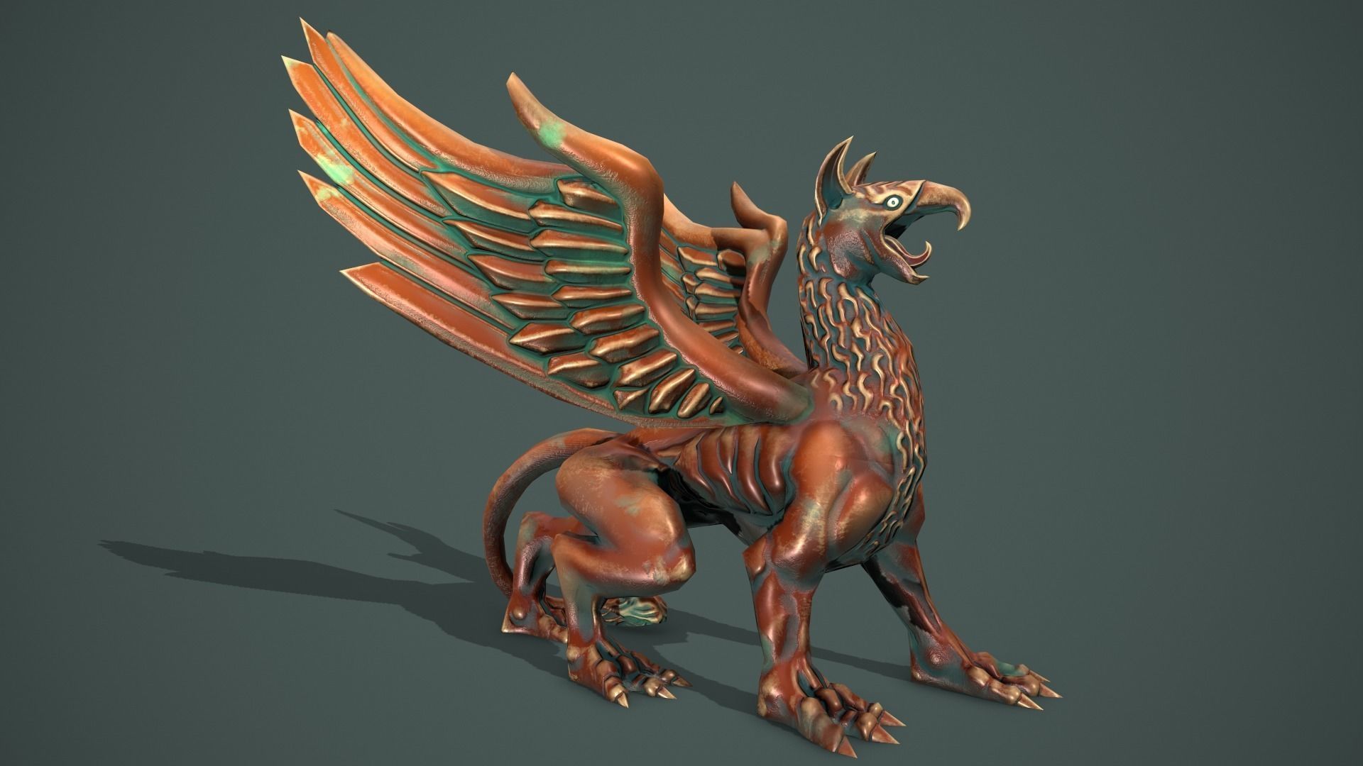 3D model Statue griffon VR / AR / low-poly | CGTrader