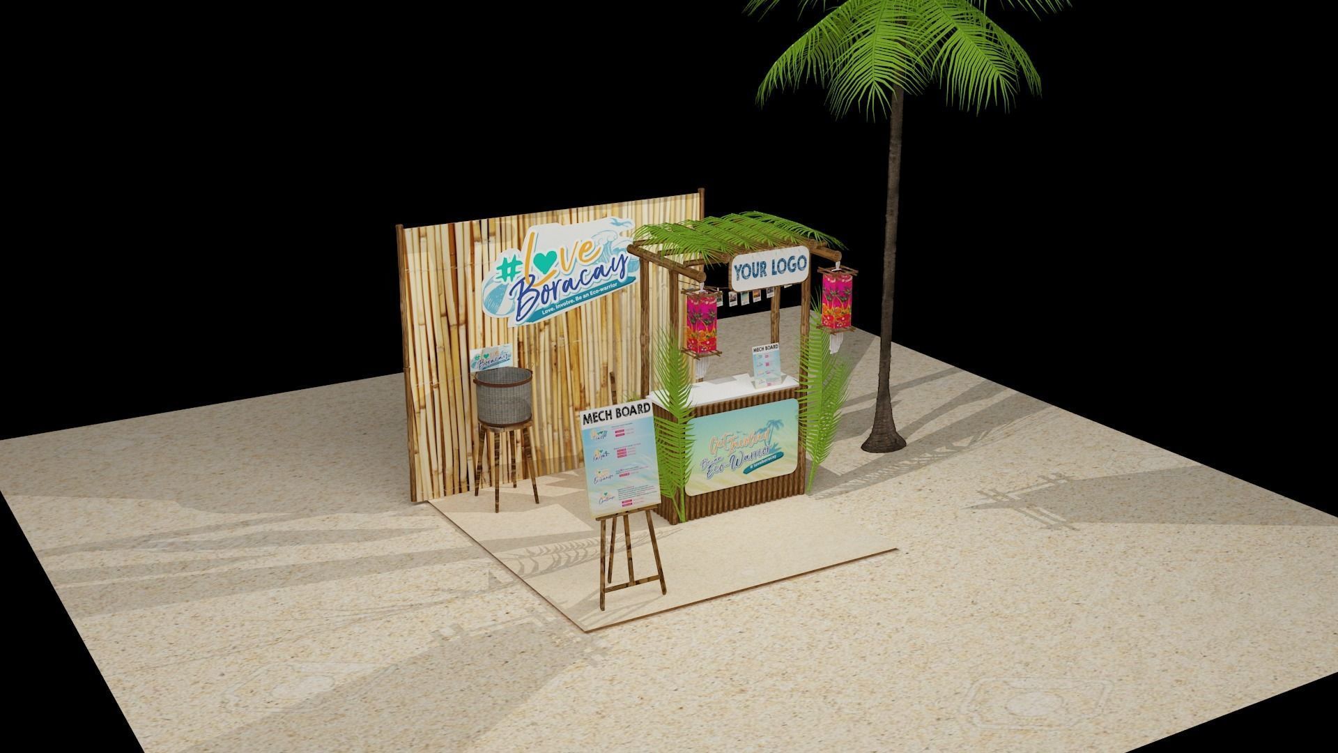 Booth Outdoor Beach 3D model | CGTrader