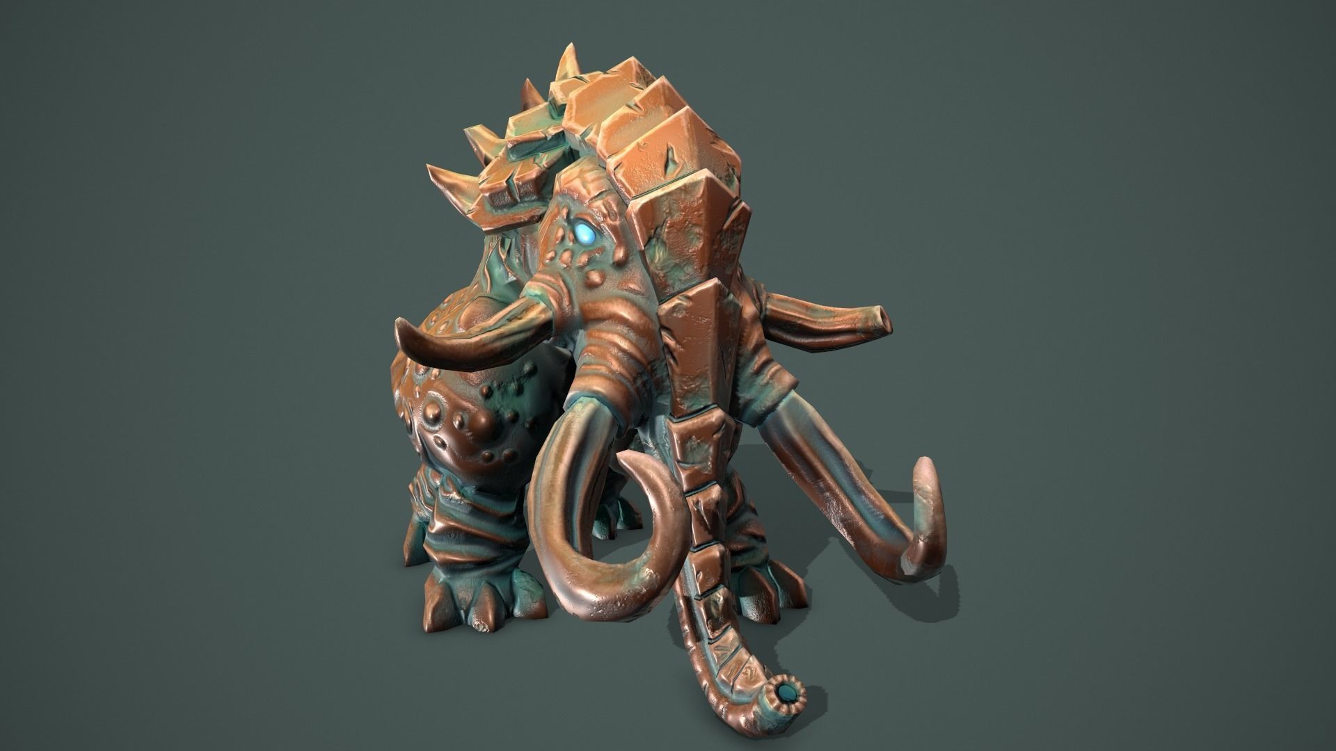 3D model Statue mammoth VR / AR / low-poly | CGTrader