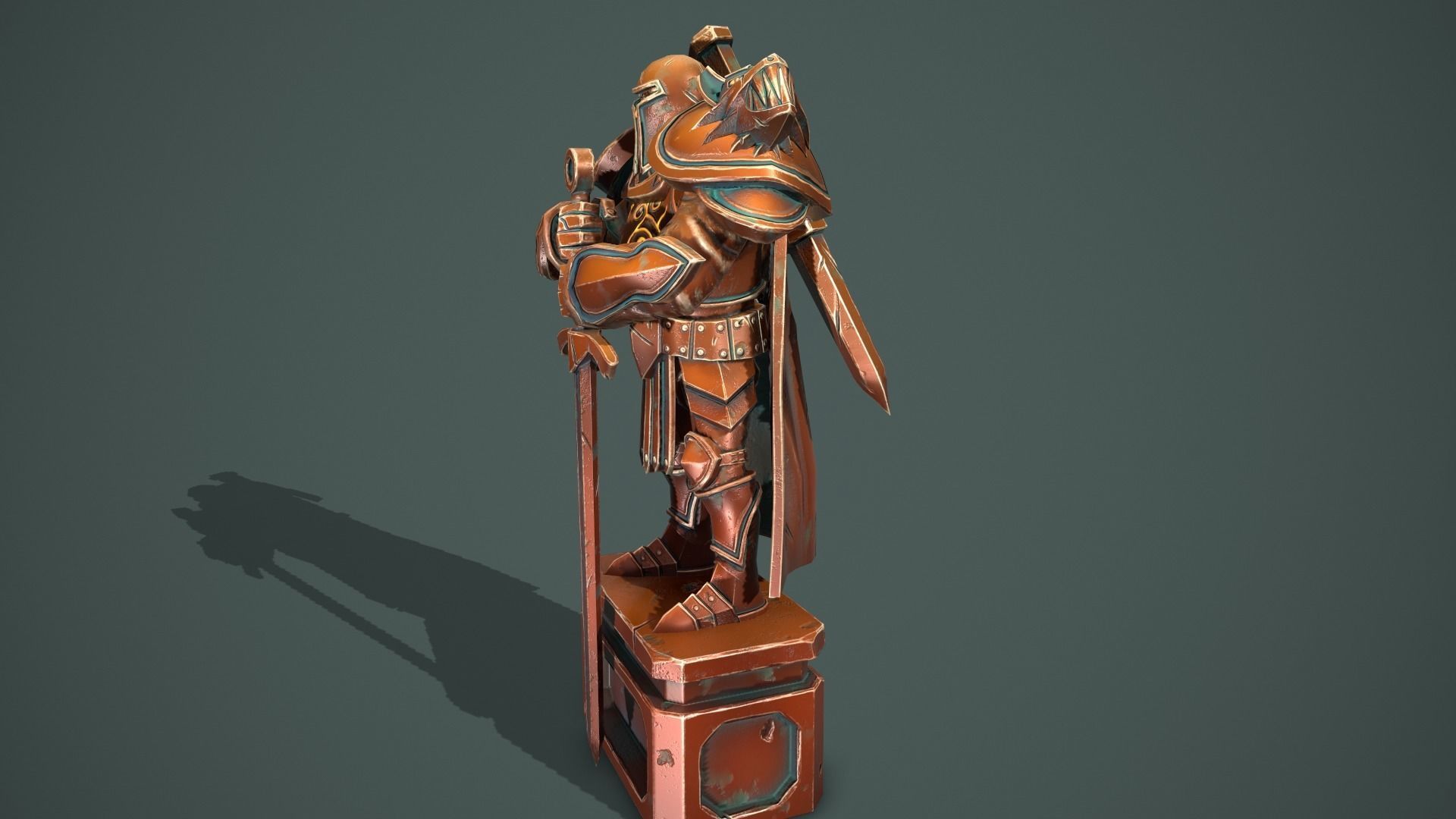 3D model Statue knight VR / AR / low-poly | CGTrader