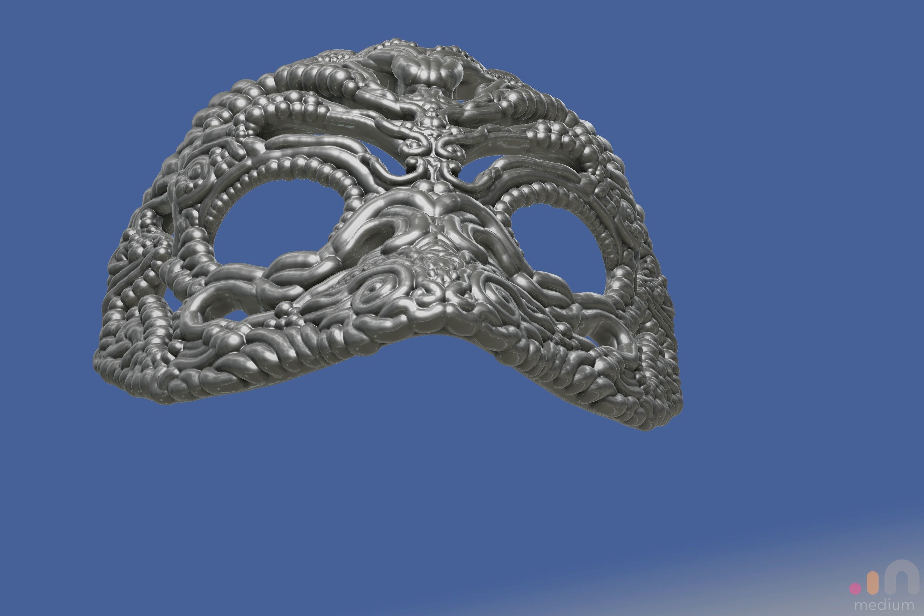 Intricate See Through Venetian Mask 3D model 3D printable | CGTrader
