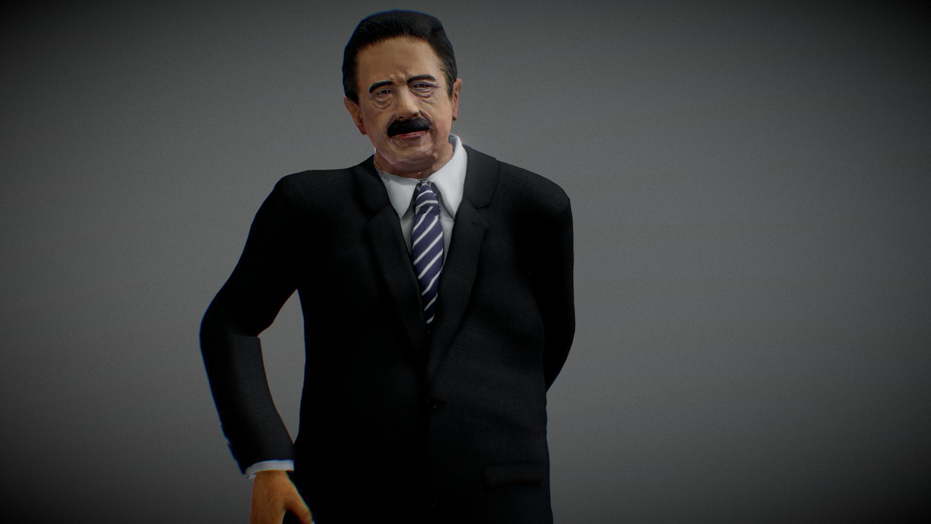 3D model Raul Ricardo Alfonsin president of Argentina VR / AR / low ...
