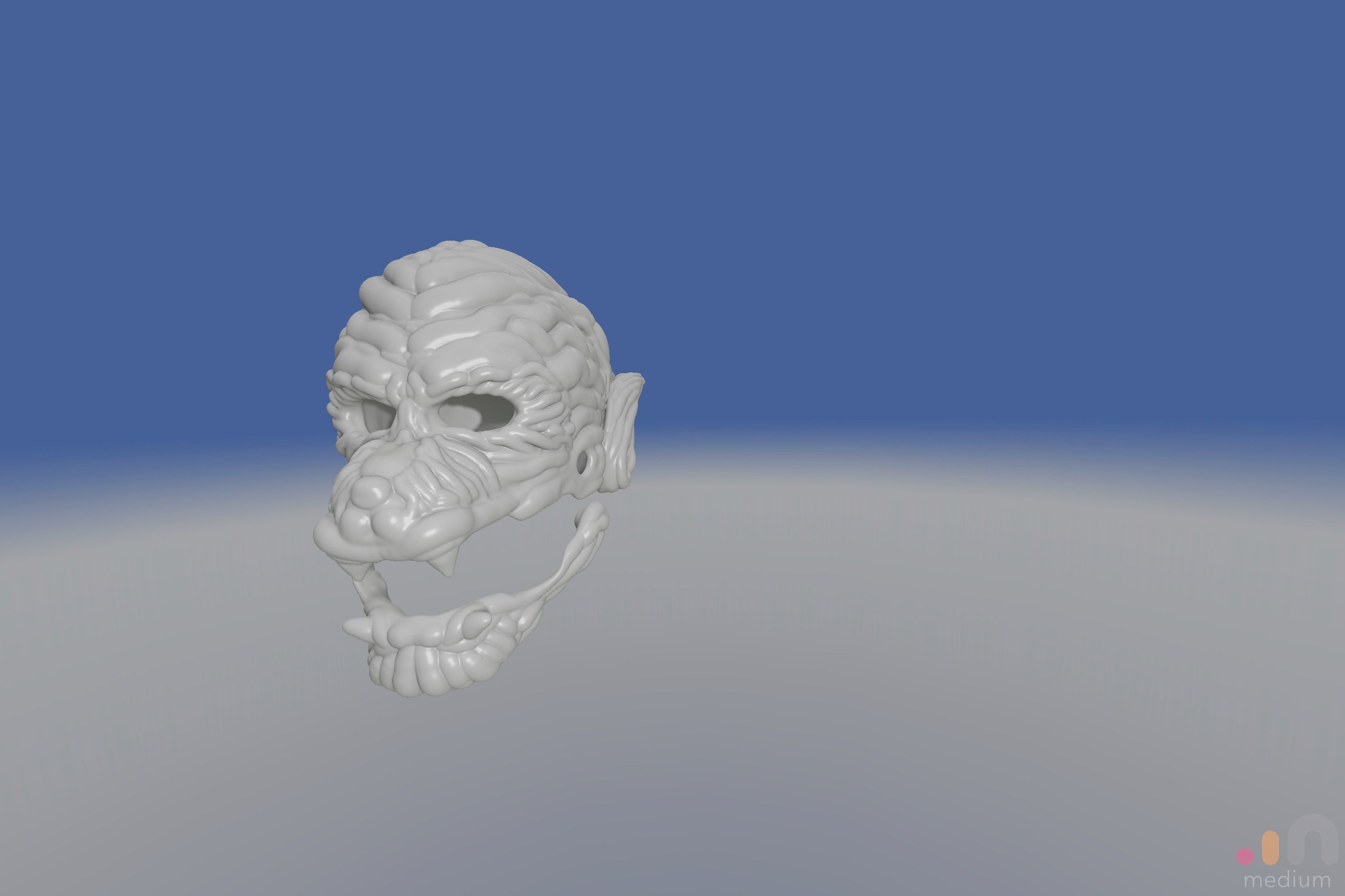 Werewolf Mask with prototype articulated lower Jaw 3D model 3D ...