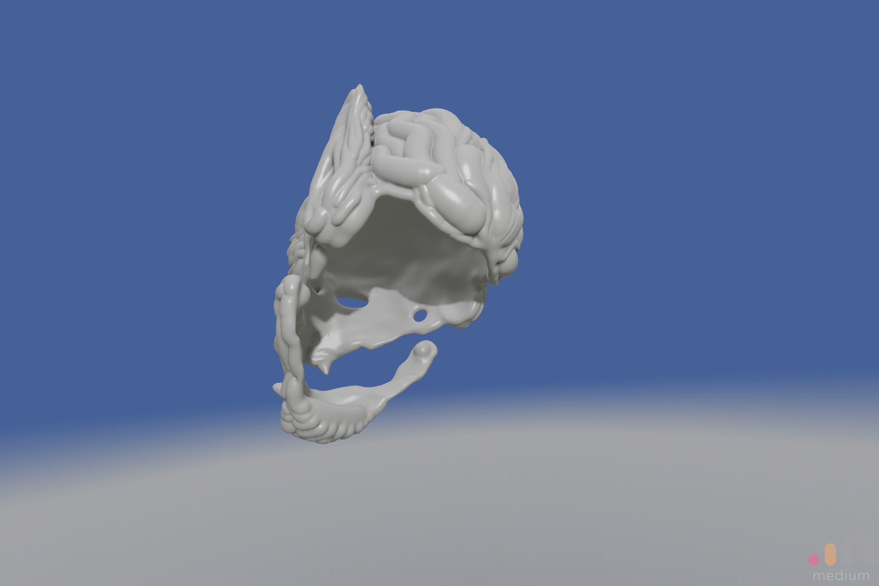 Werewolf Mask with prototype articulated lower Jaw 3D model 3D ...