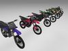 3D model Pack Of 7 low poly game ready Dirt bikes VR / AR / low-poly ...
