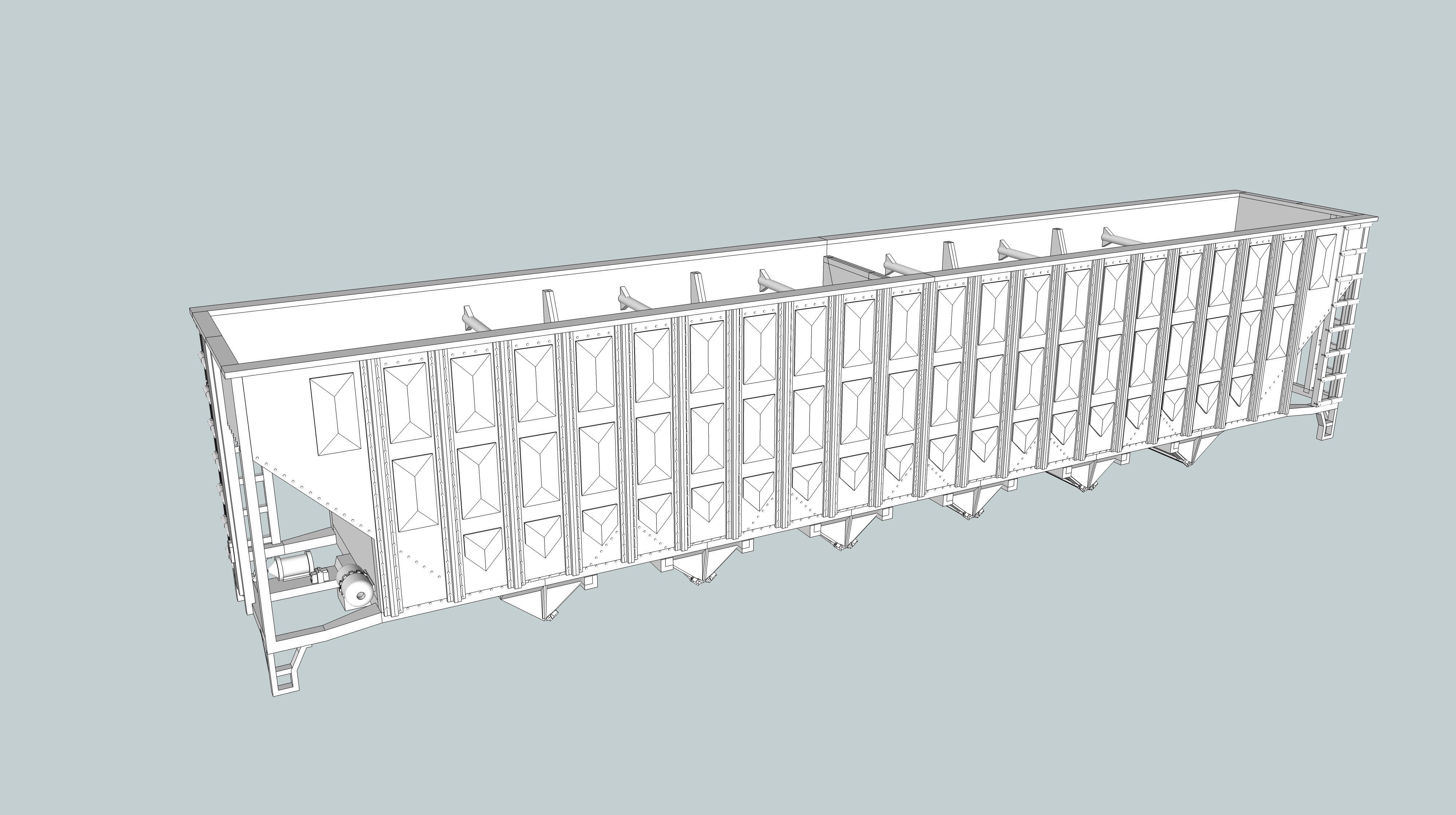 Woodchip Hopper Railroad Car N Scale 3D Print 3D model 3D printable ...