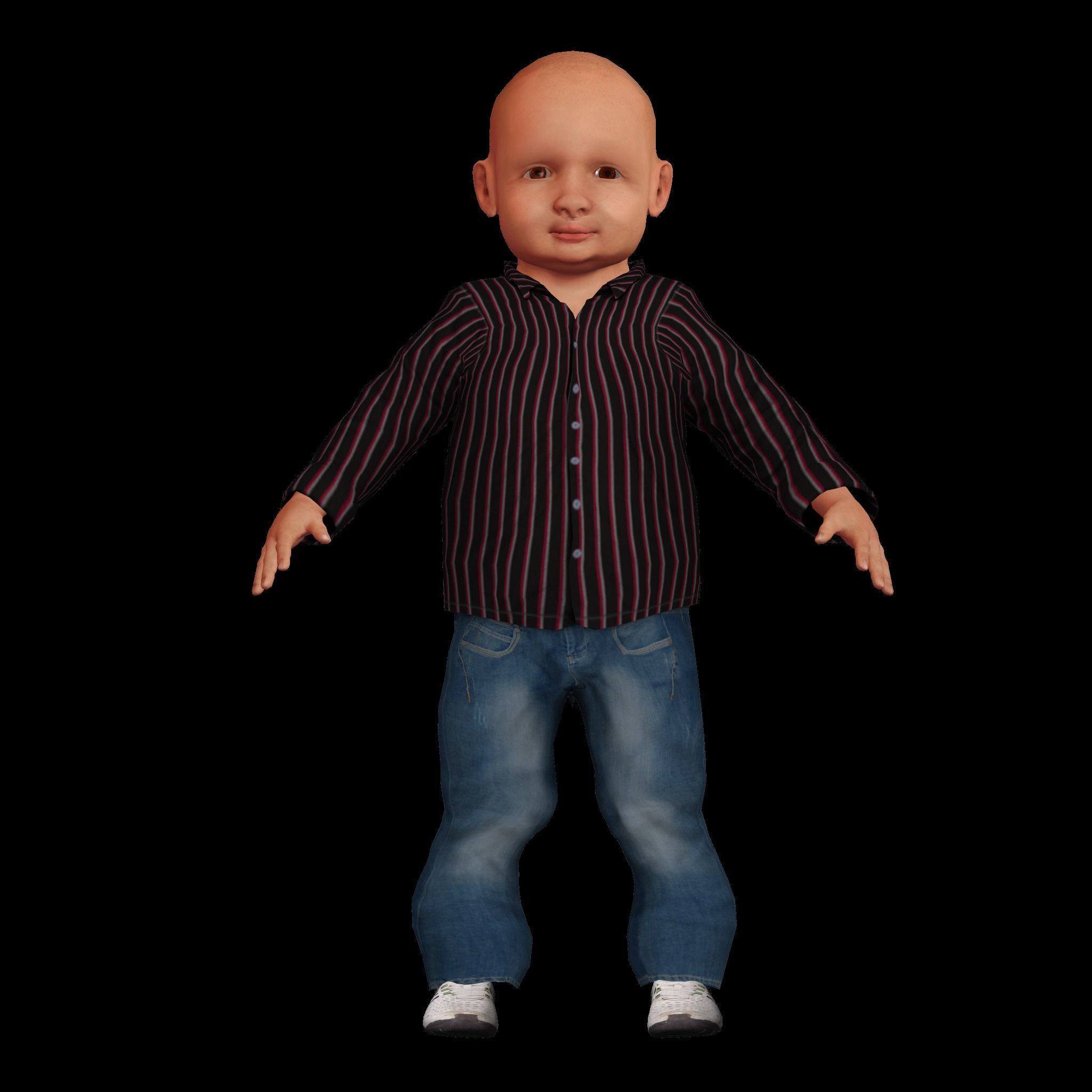 Baby-child character free VR / AR / low-poly 3D model rigged | CGTrader