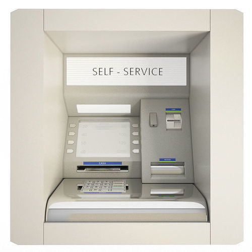 Cash Machine and Banknote 3D model | CGTrader