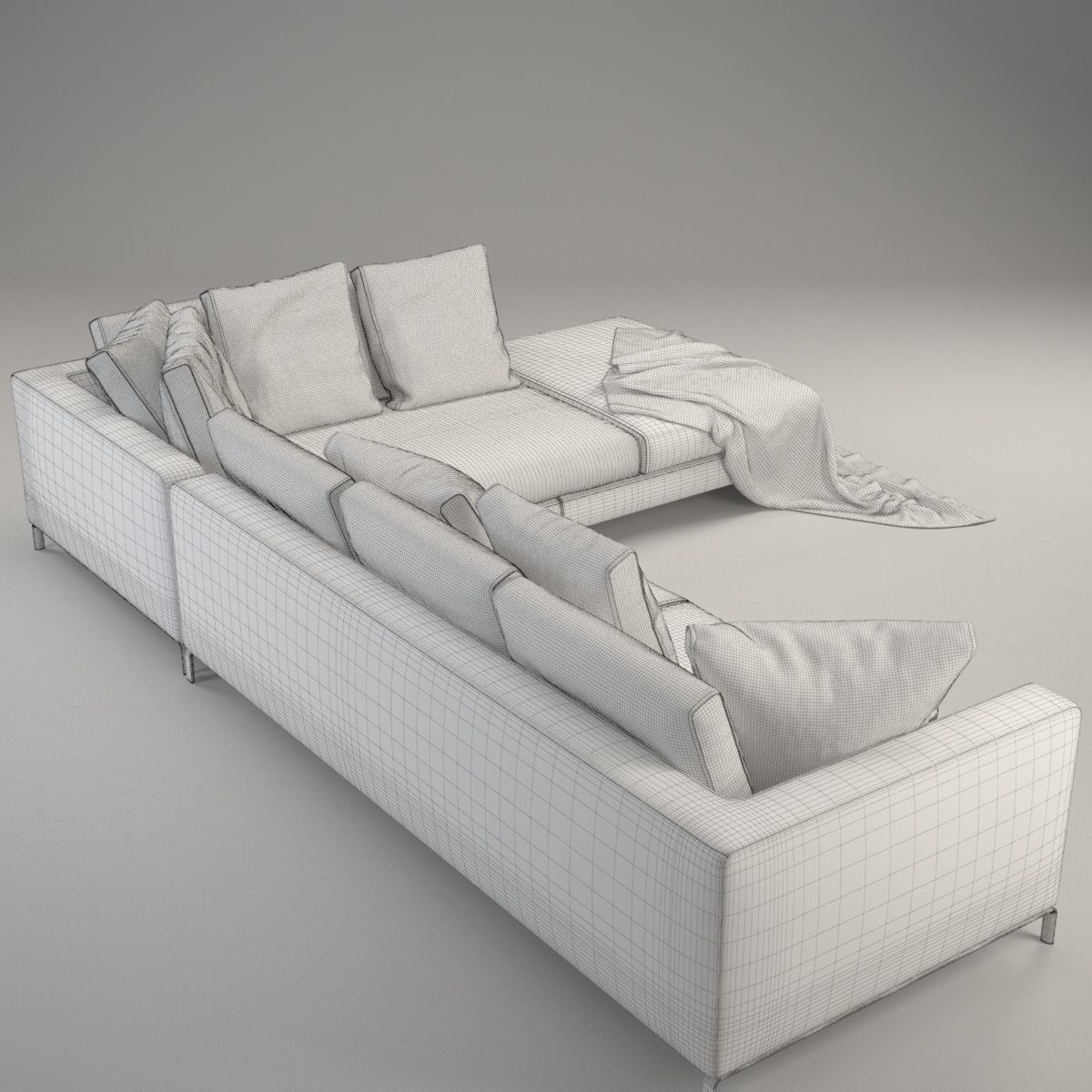 Ray sofa corner 3D model | CGTrader
