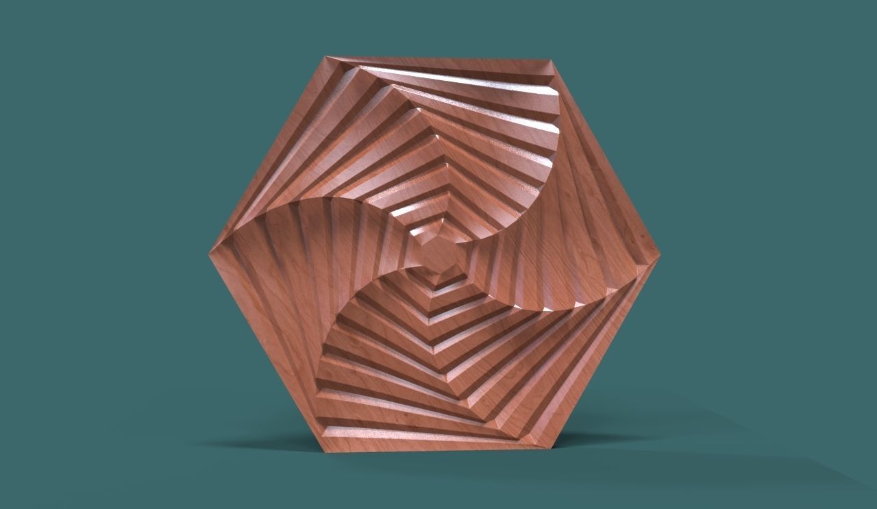 Hexagonal wall panel 3d stl model for cnc 3D model 3D printable | CGTrader