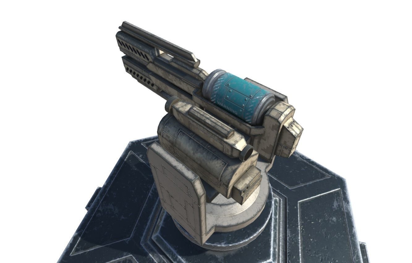 3D model Modern Unmanned Turrets v2 VR / AR / low-poly | CGTrader