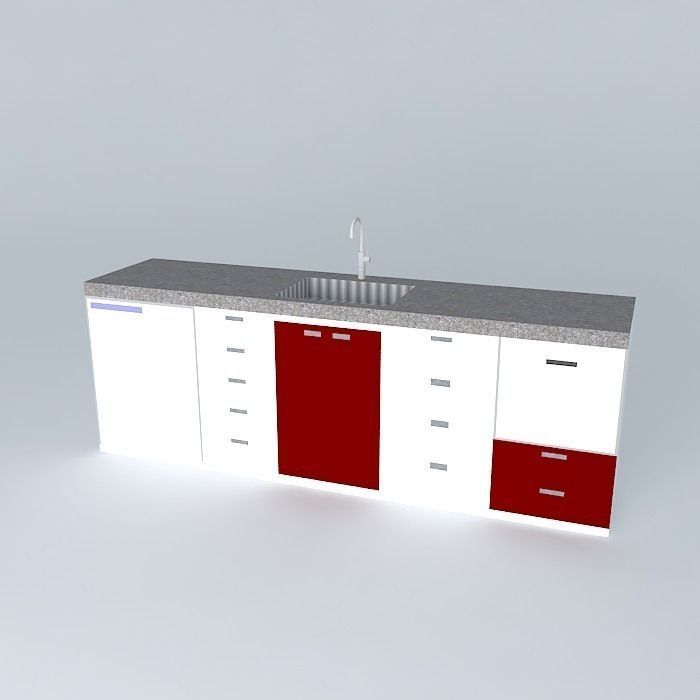 Kitchen cabinet free 3D model | CGTrader