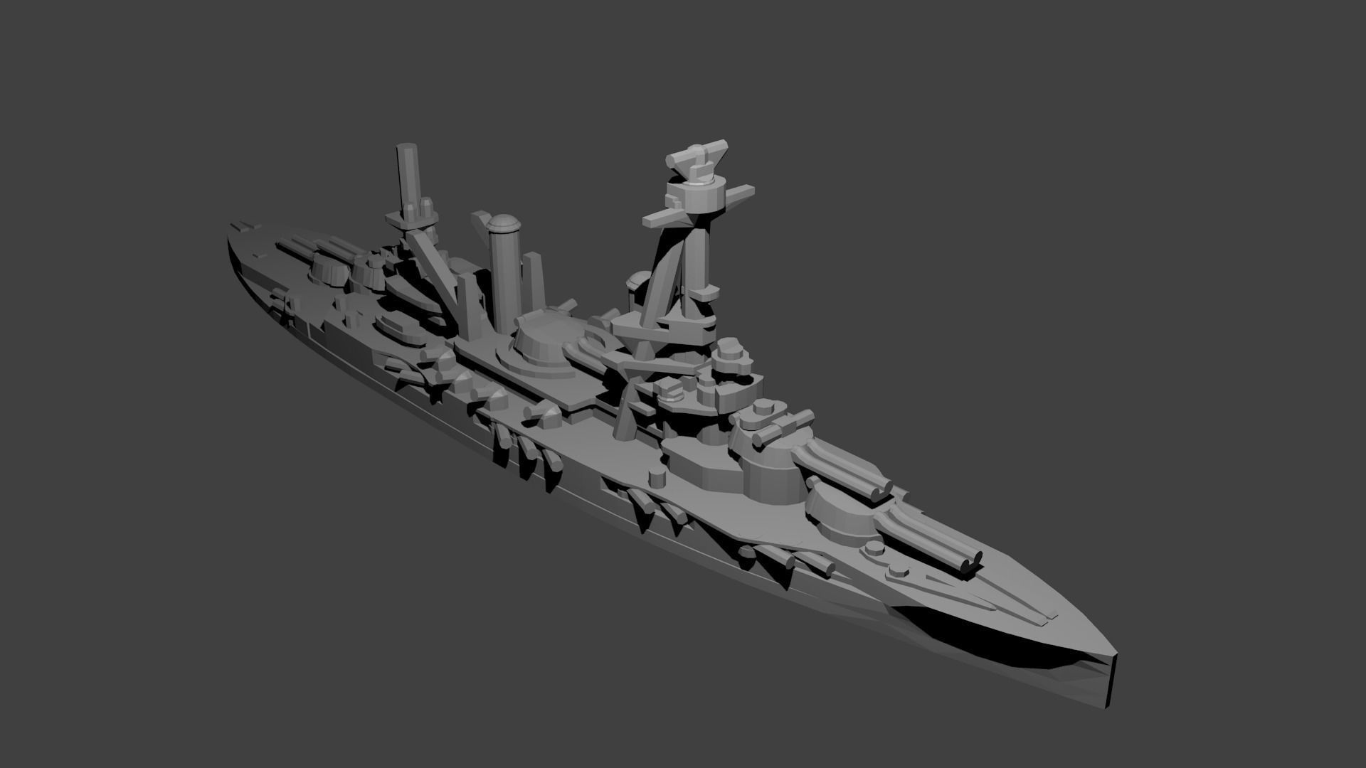 French Bretagne-Class Battleship 3D printable model
