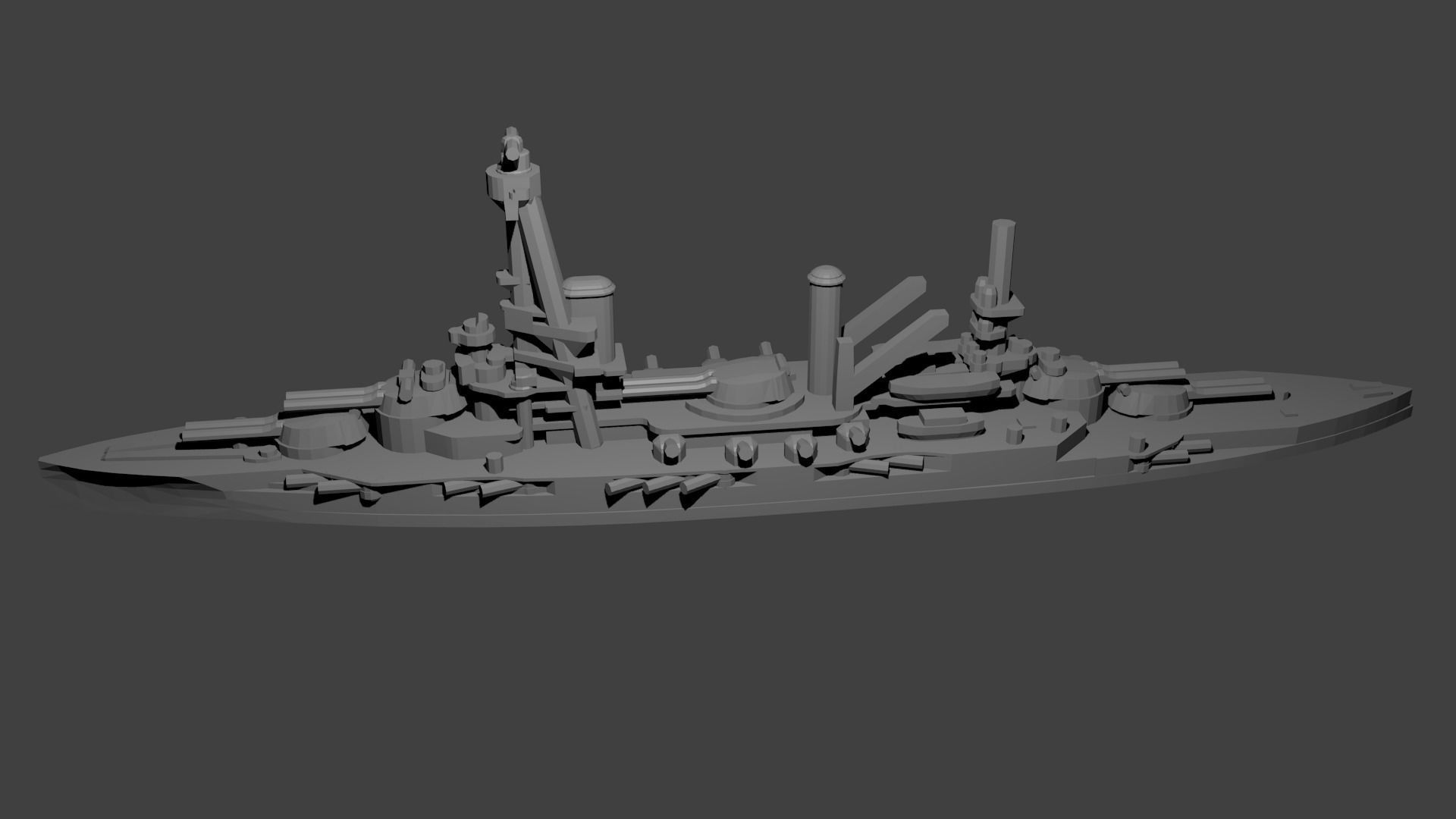 French Bretagne-Class Battleship 3D model 3D printable | CGTrader