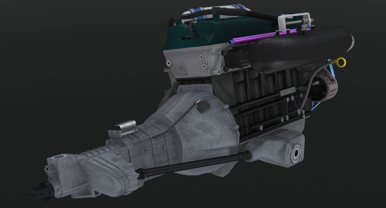 3D model Nissan RB28 Twin Turbo by HKS engine VR / AR / low-poly | CGTrader