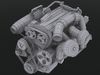 3D model Nissan RB28 Twin Turbo by HKS engine VR / AR / low-poly | CGTrader