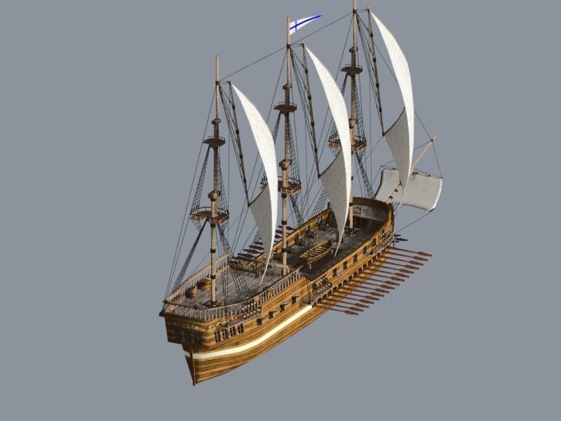 3D model Galley Ship VR / AR / low-poly | CGTrader