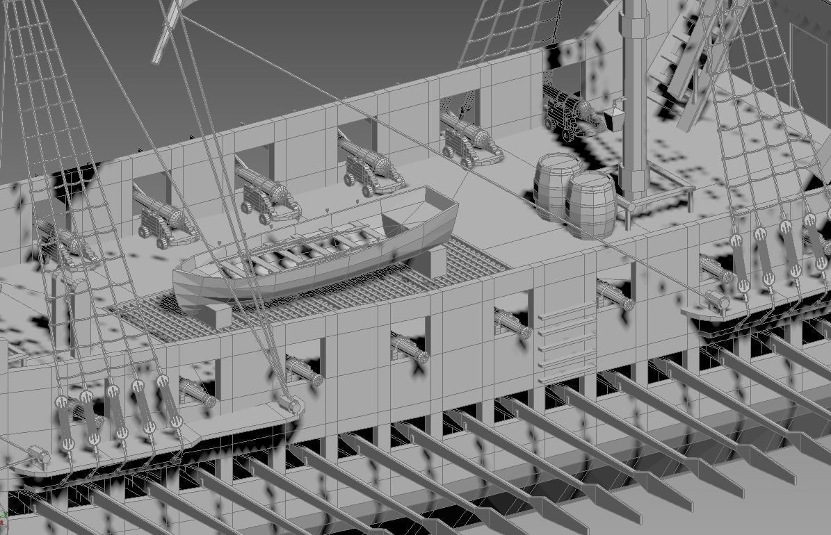 3D model Galley Ship VR / AR / low-poly | CGTrader