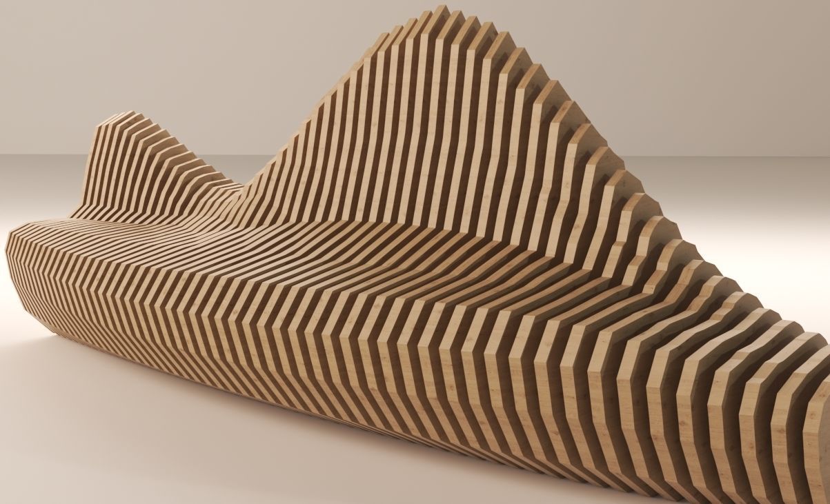 3D model parametric bench 3D model VR / AR / low-poly | CGTrader