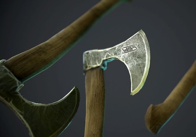 3D model ax with ornament VR / AR / low-poly | CGTrader