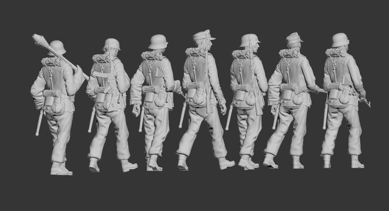 German soldiers 3D model 3D printable | CGTrader