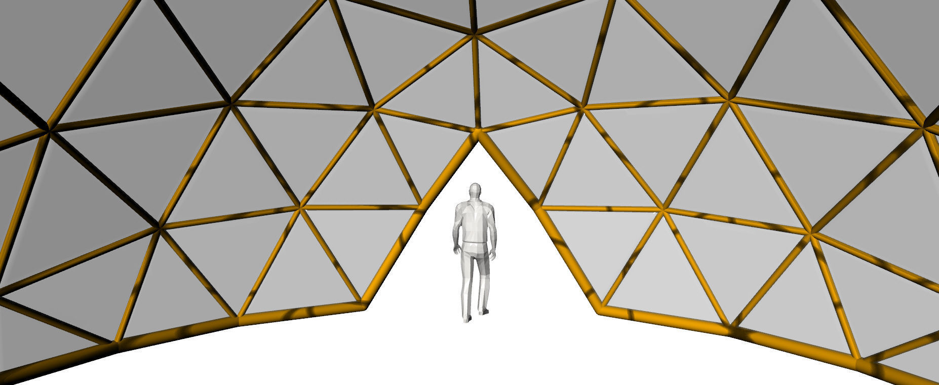 Large dome with glass panels and entry 3d DOME 3D model | CGTrader