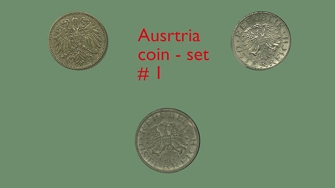 Austria - coin - set model - 1 3D model | CGTrader