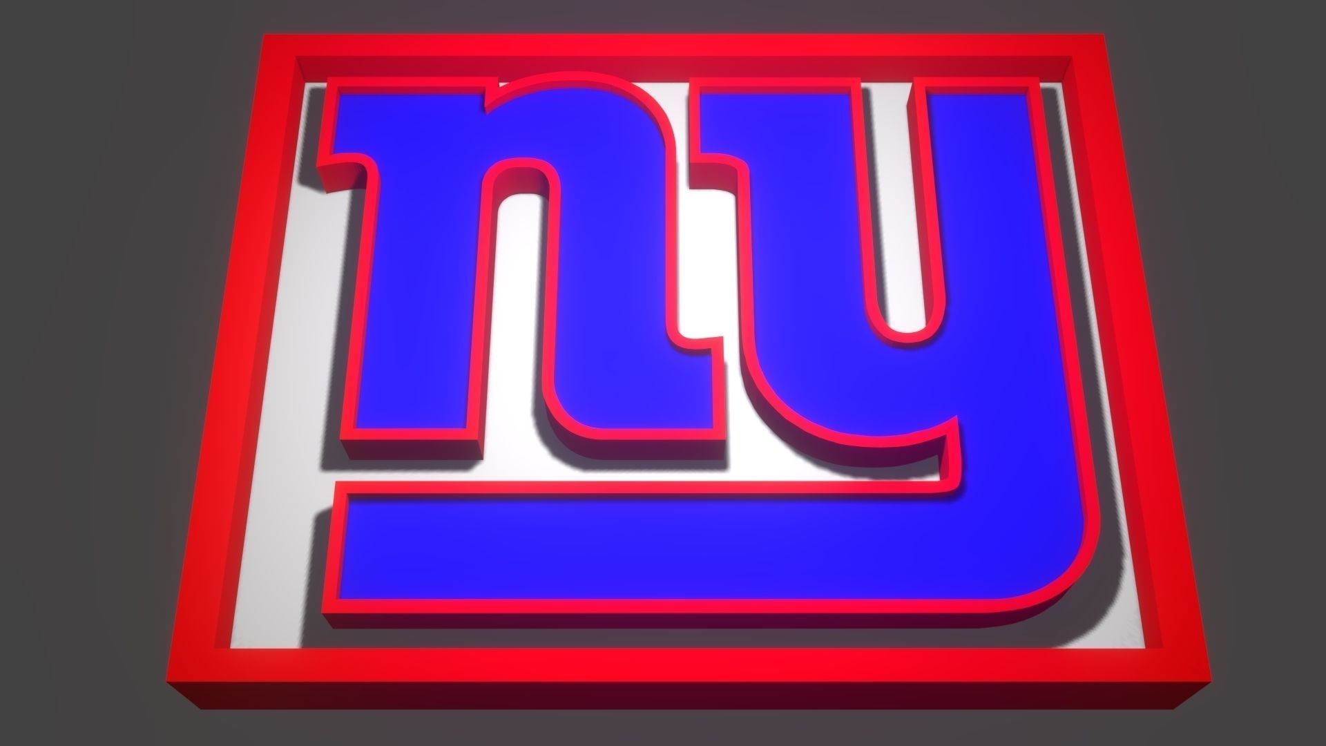 Replica of the New York Giants NFL logo 3D model