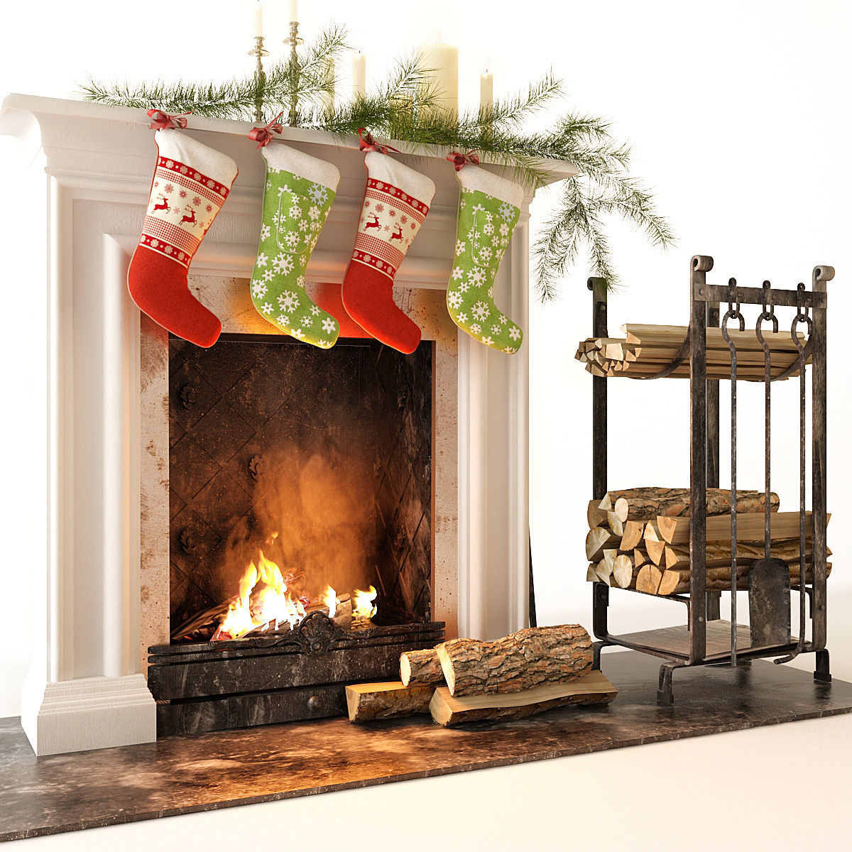 Fireplace 3D model | CGTrader