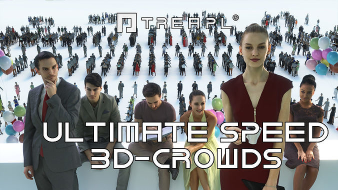 3D model 3D PEOPLE CROWDS- ULTIMATE SPEED SOLUTION VR / AR / low-poly ...