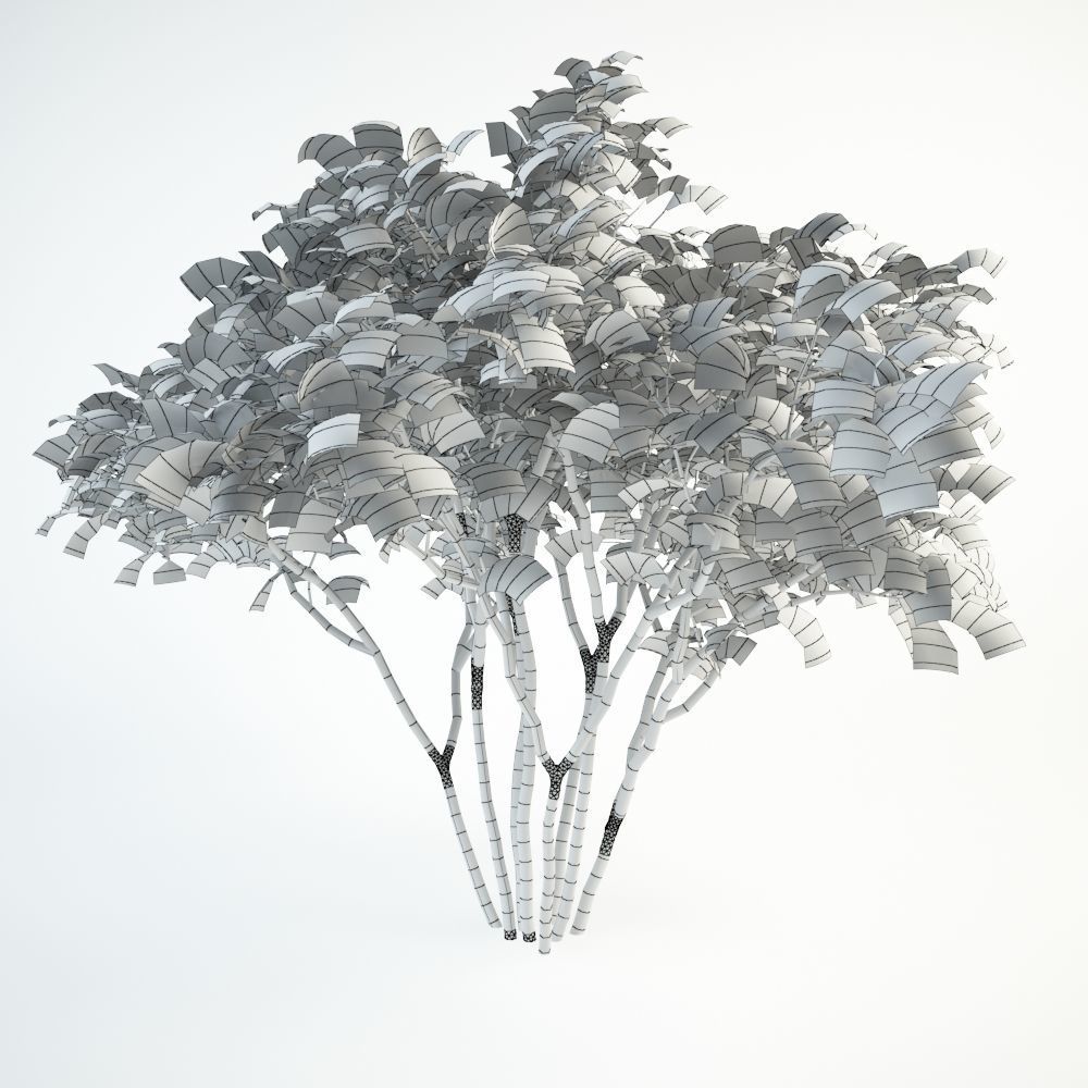 Juneberry Amelanchier canadensis set 3D model | CGTrader