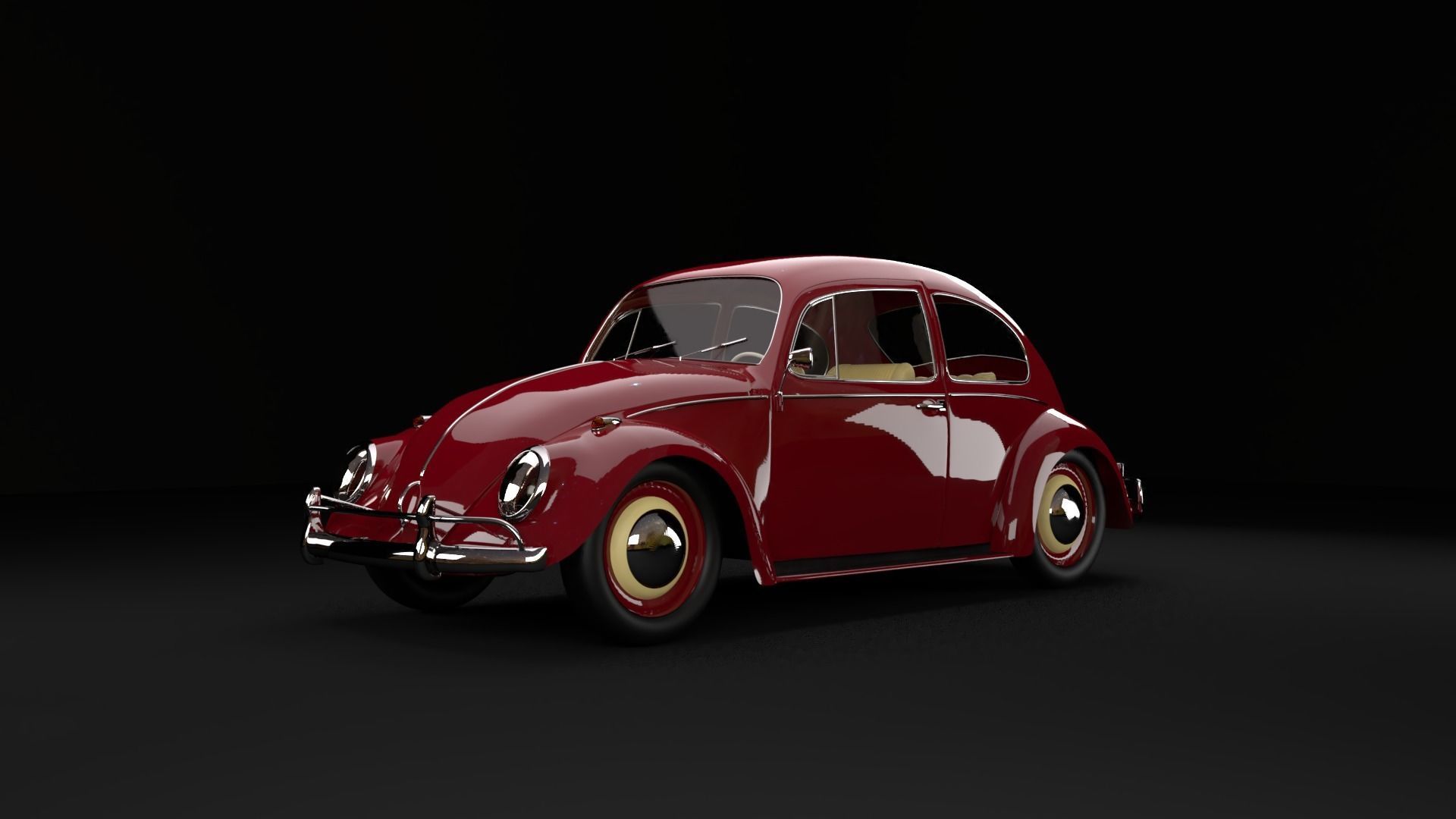 Lowered VW Kafer free 3D model | CGTrader